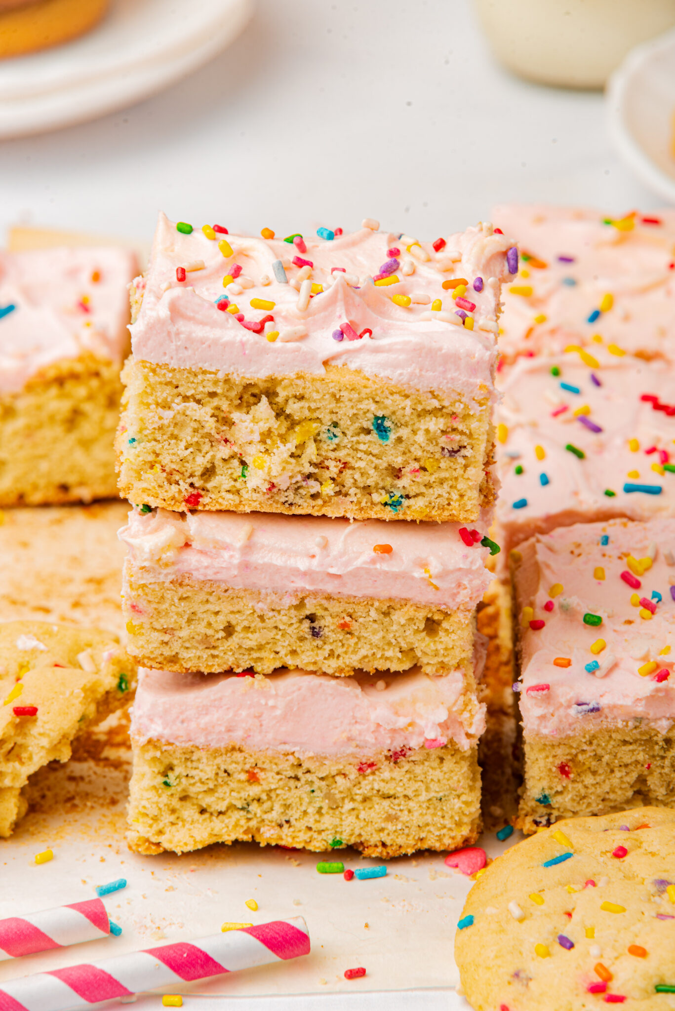 Easy Frosted Sugar Cookie Bars - Budget Delicious